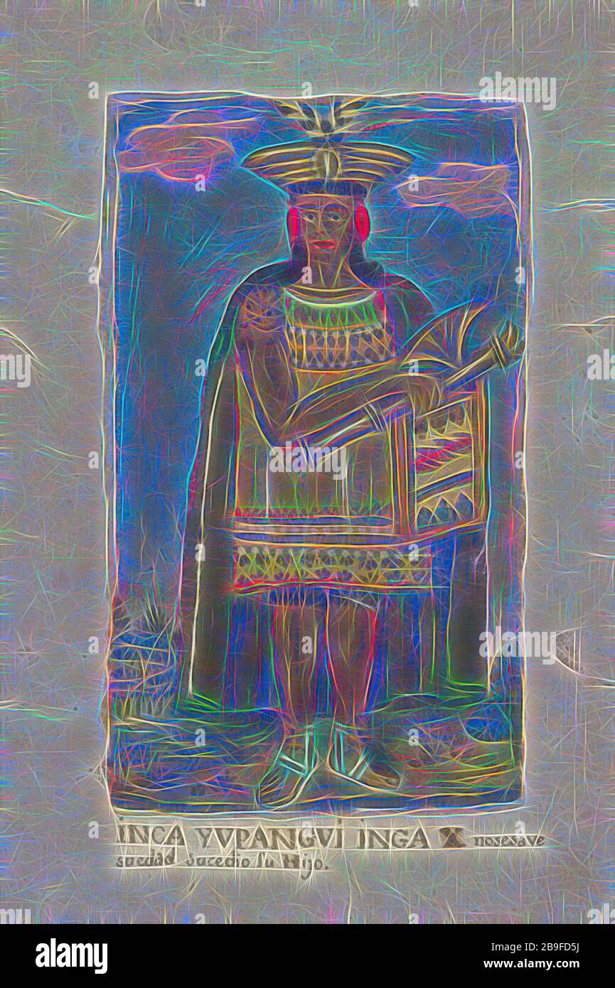 Portraits of Inca kings and an Inca queen, oil on vellum, not before ...