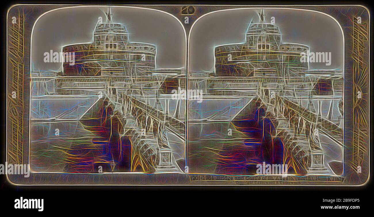 Rome, Bridge and Castle of St. Angelo, Rome, Stereographic views of ...