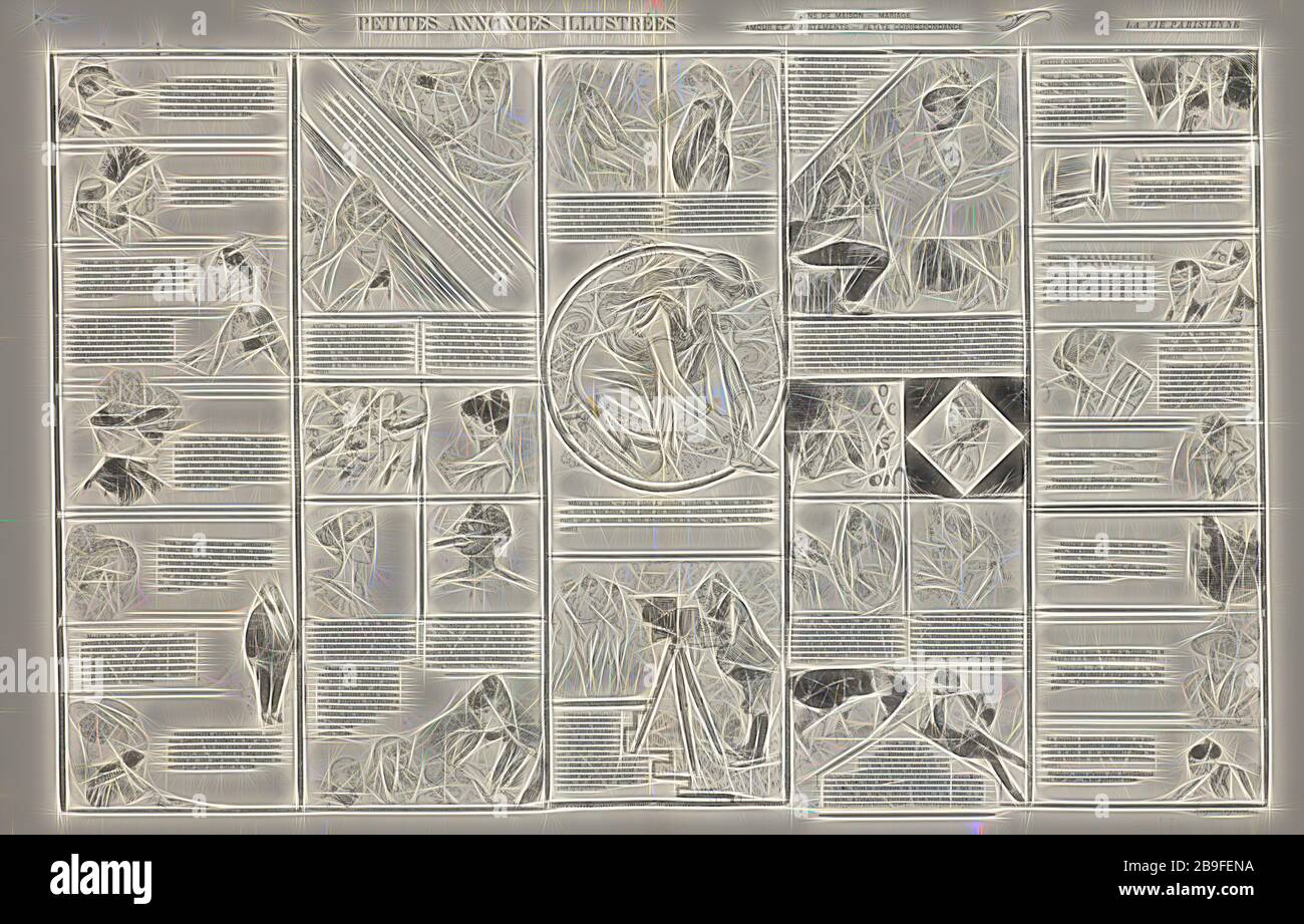 Petites annonces illustrées, Baudouin, Armand, Marcelin, Emile, 1825 ...