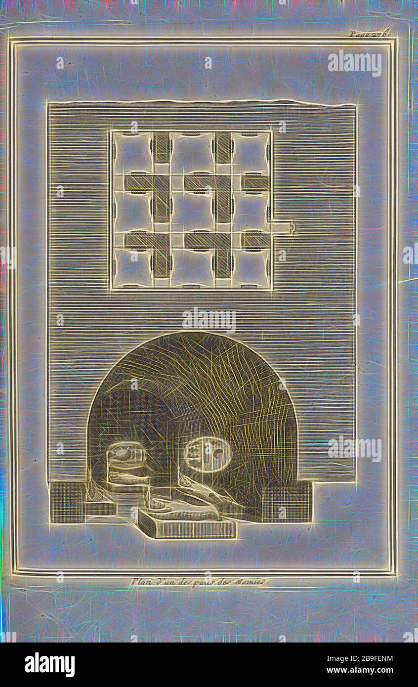 Plan d'un des puits des momies, Description de l'Egypte, Maillet ...