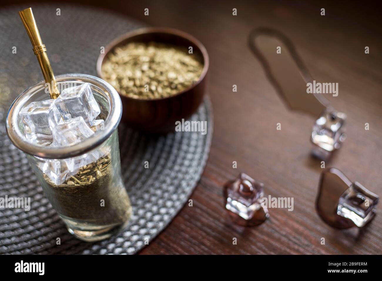 Terere, Frozen yerba mate drink. Cold yerba mate Stock Photo - Alamy