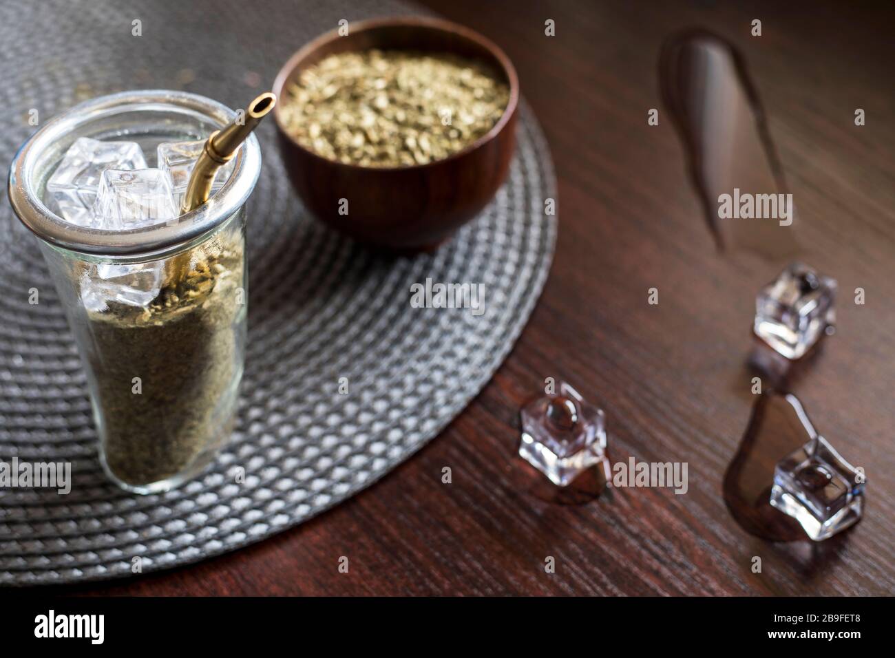 Terere, Frozen yerba mate drink. Cold yerba mate Stock Photo - Alamy