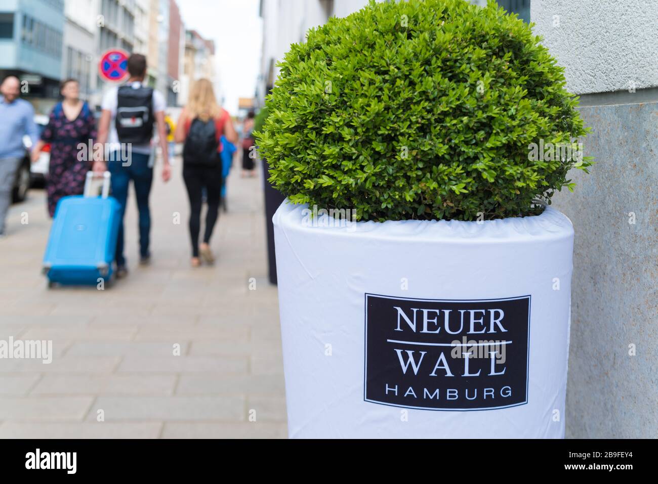 HAMBURG, GERMANY - MAY 12, 2018: Neuer Wall, or New Wall in english ...
