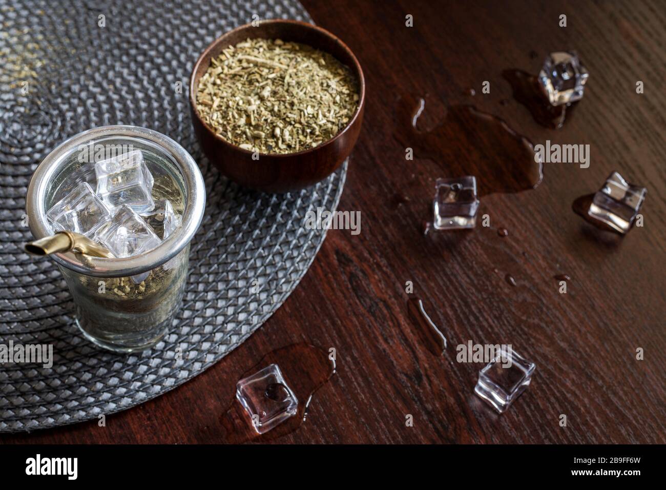 Terere, Frozen yerba mate drink. Cold yerba mate Stock Photo - Alamy