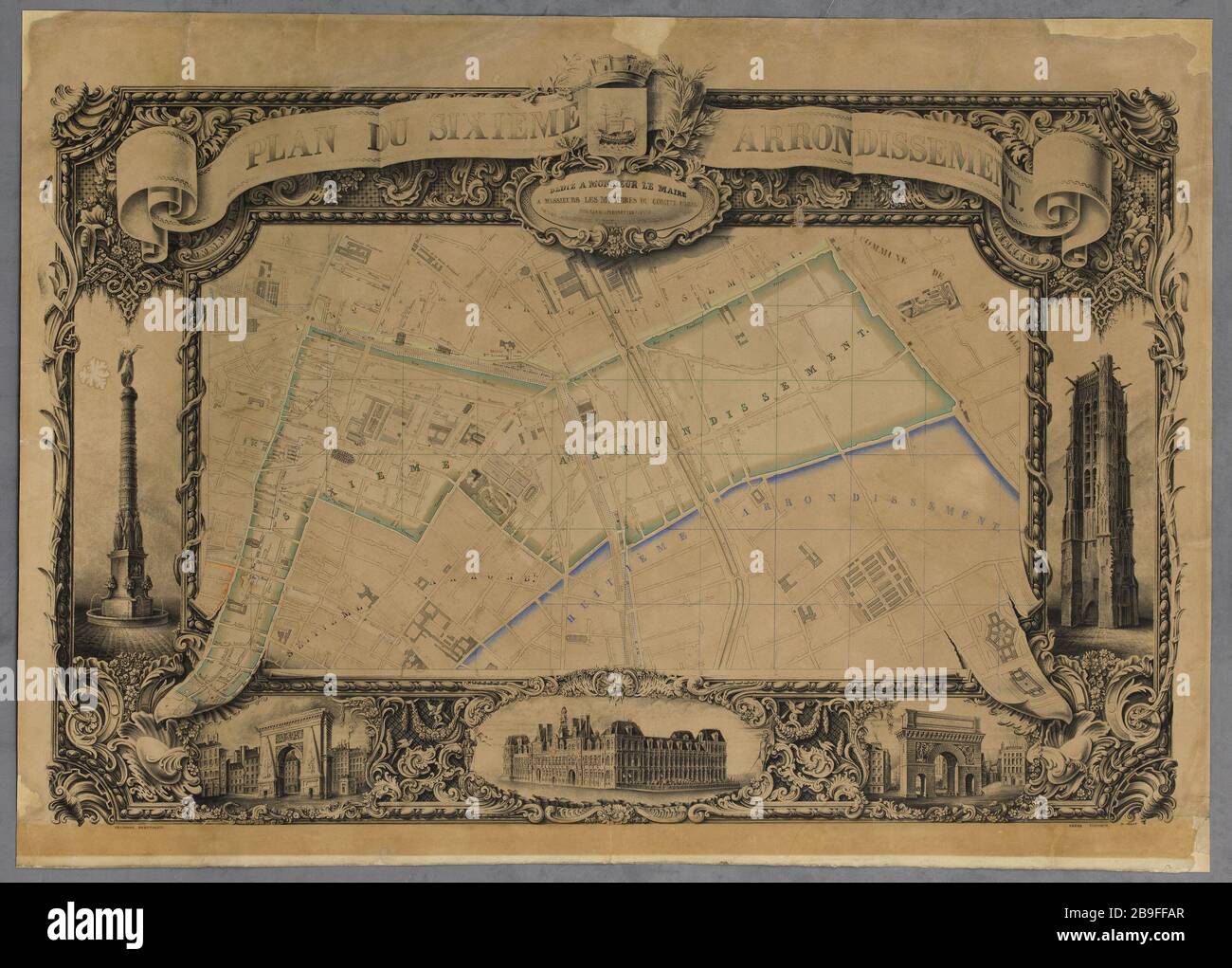 Paris map arrondissement hi-res stock photography and images - Alamy