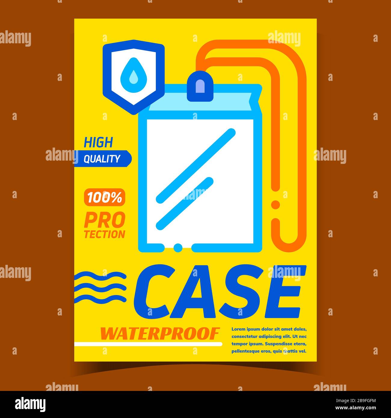 Waterproof Case Creative Advertising Banner Vector Stock Vector Image ...