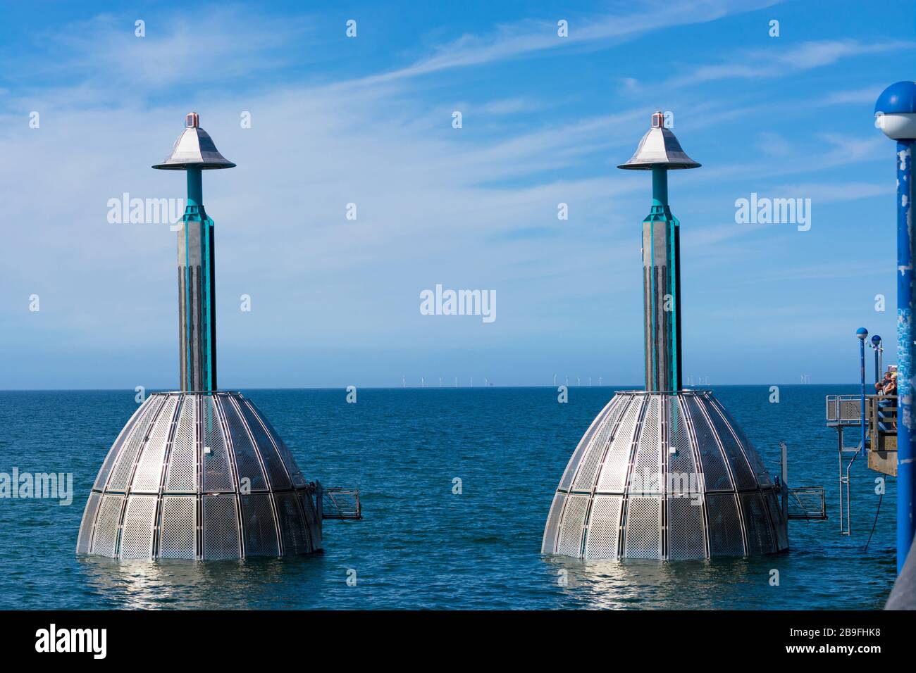 The diving gondola, a tourist attraction in Zingst, Baltic Sea Stock ...