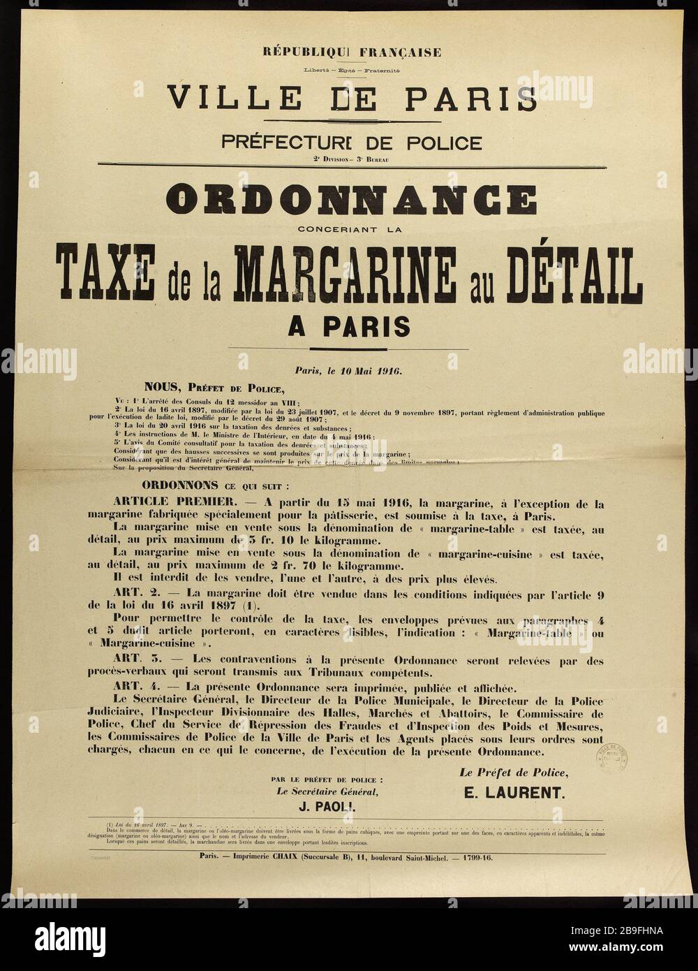 Ordonnance de la ville hi-res stock photography and images - Alamy