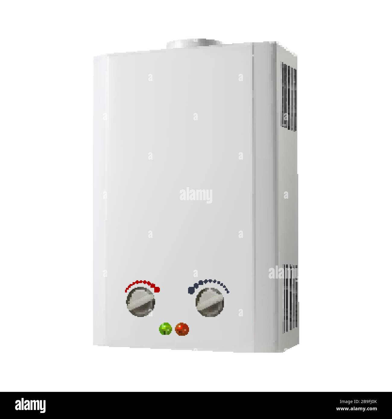 Domestic Water Heater Gas System Device Vector Stock Vector Image & Art ...