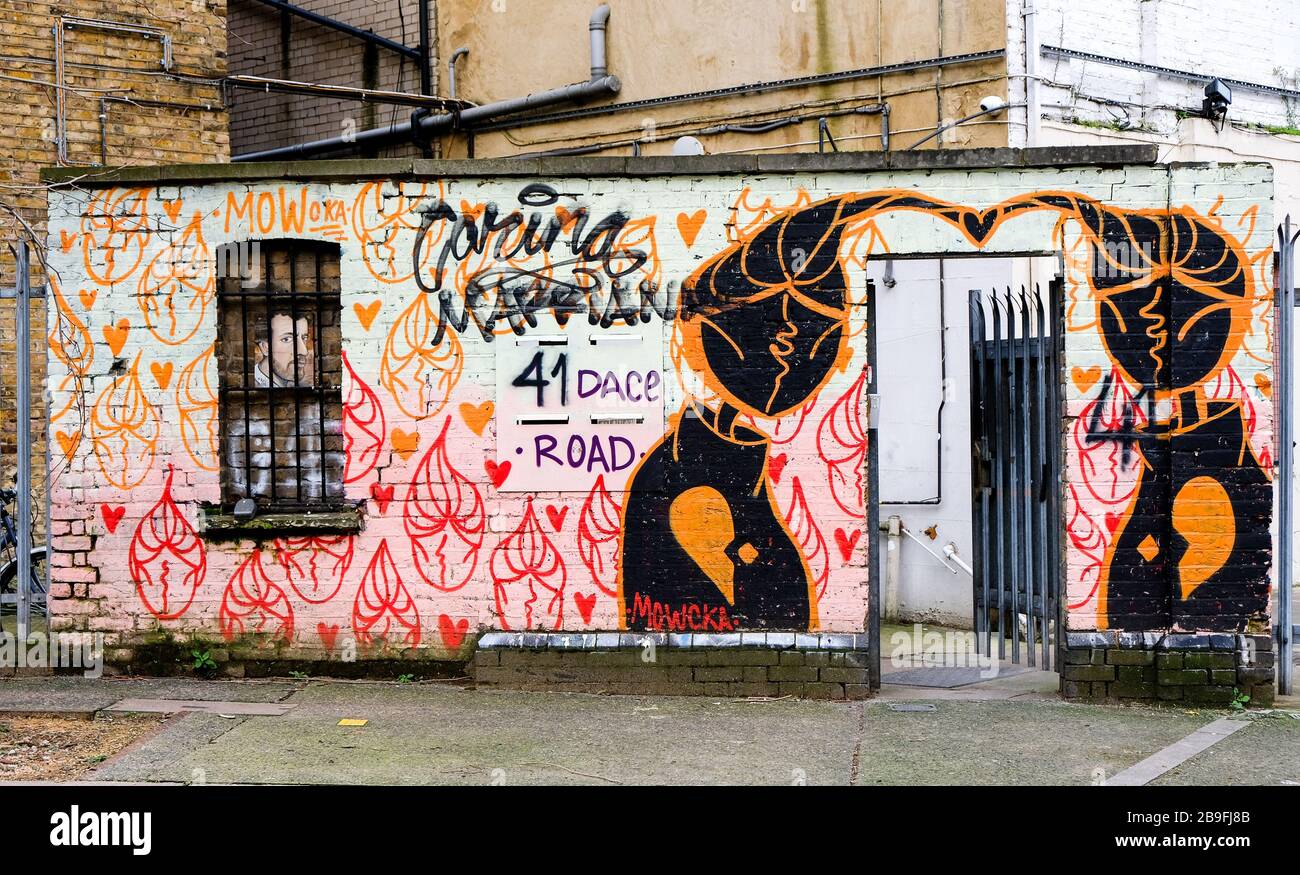 Graffiti (street art) in East London Stock Photo - Alamy