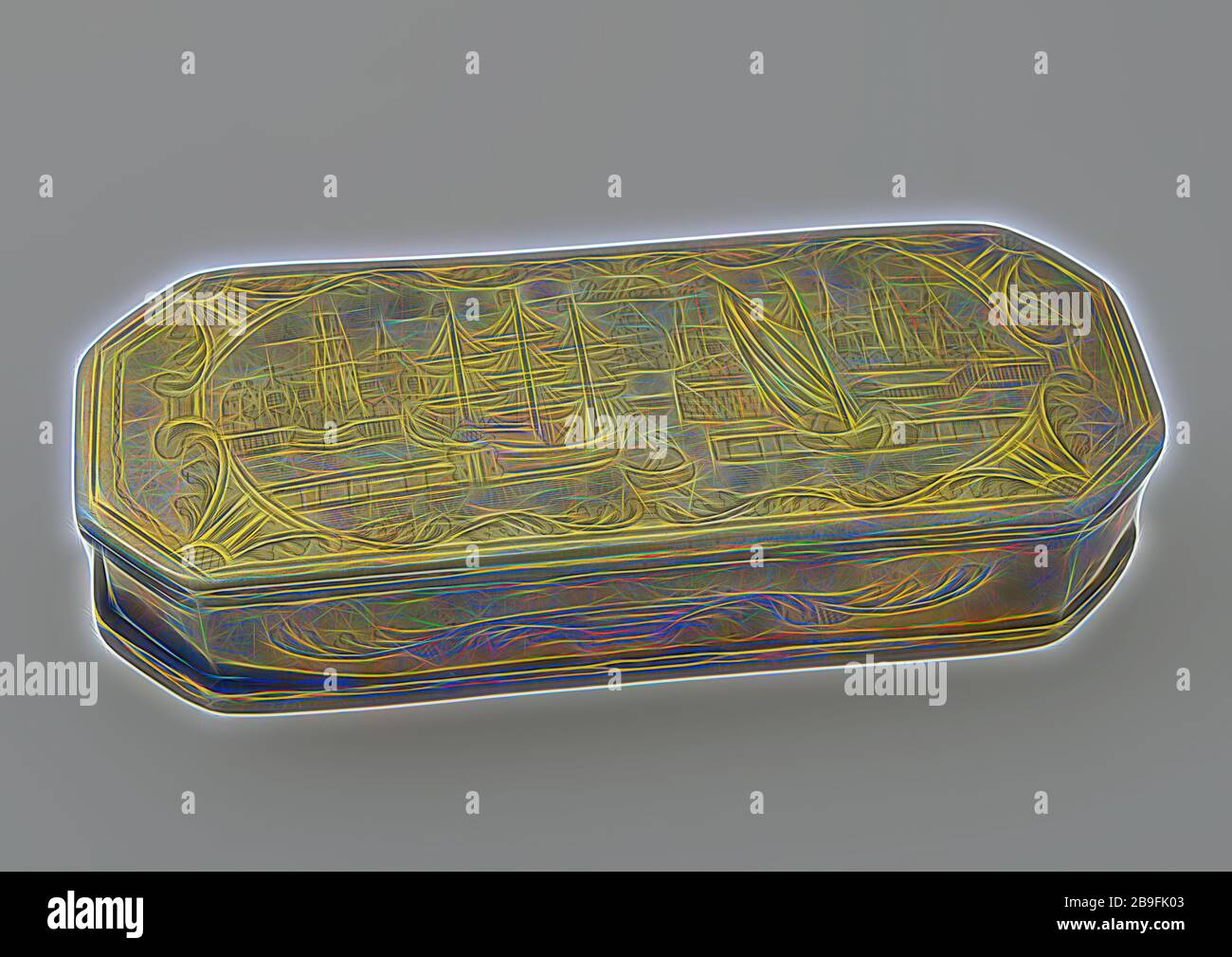 Copper tobacco box with face on Rotterdam, tobacco box holder metal ...