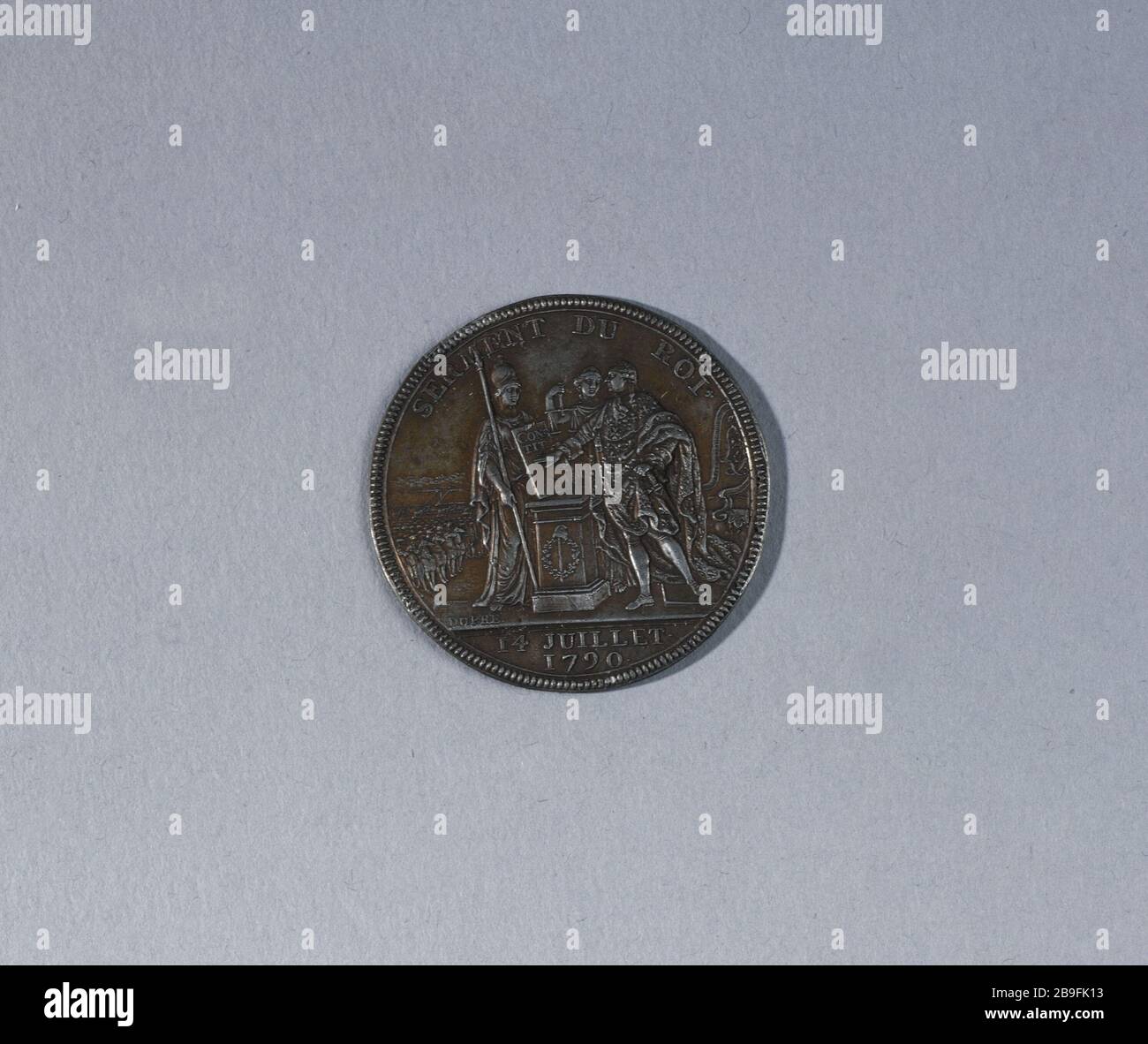 OATH OF THE KING, 14 September 1791. TEST UNIFACE Augustin Dupré (1748 ...