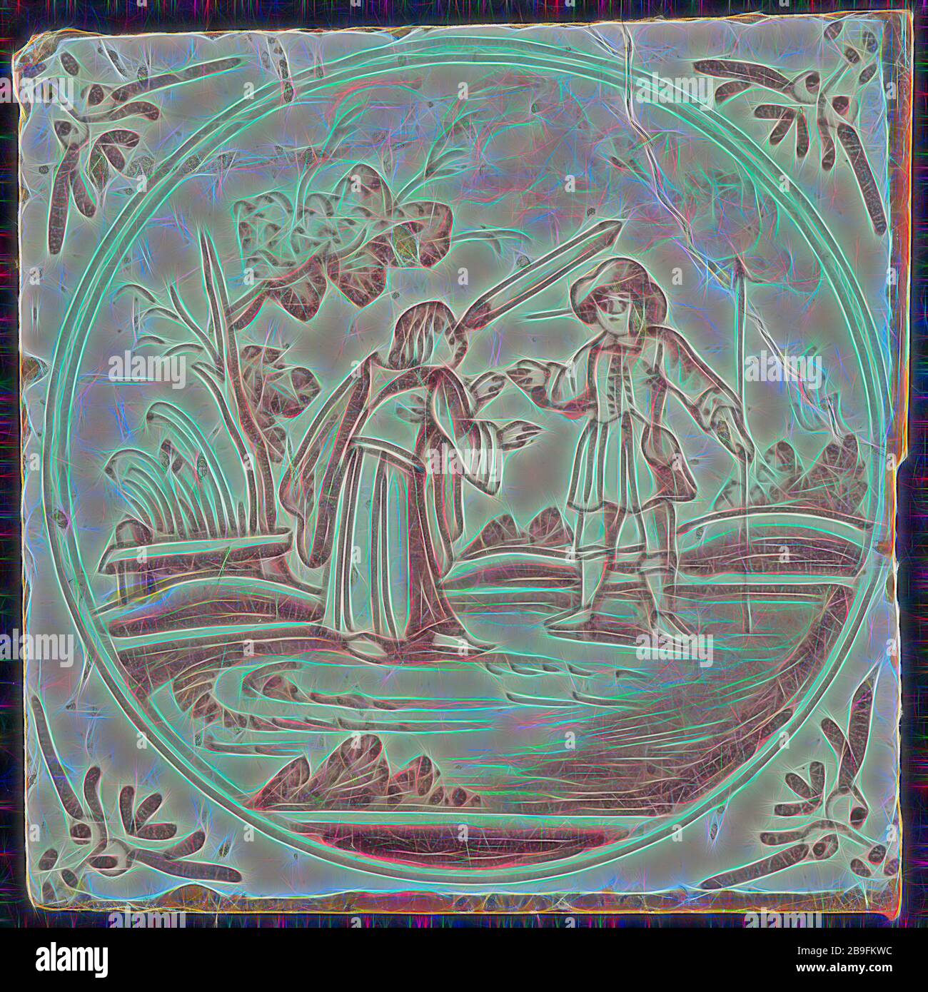 Scene tile, beam in the eye of the one, splinter in the eye of the ...