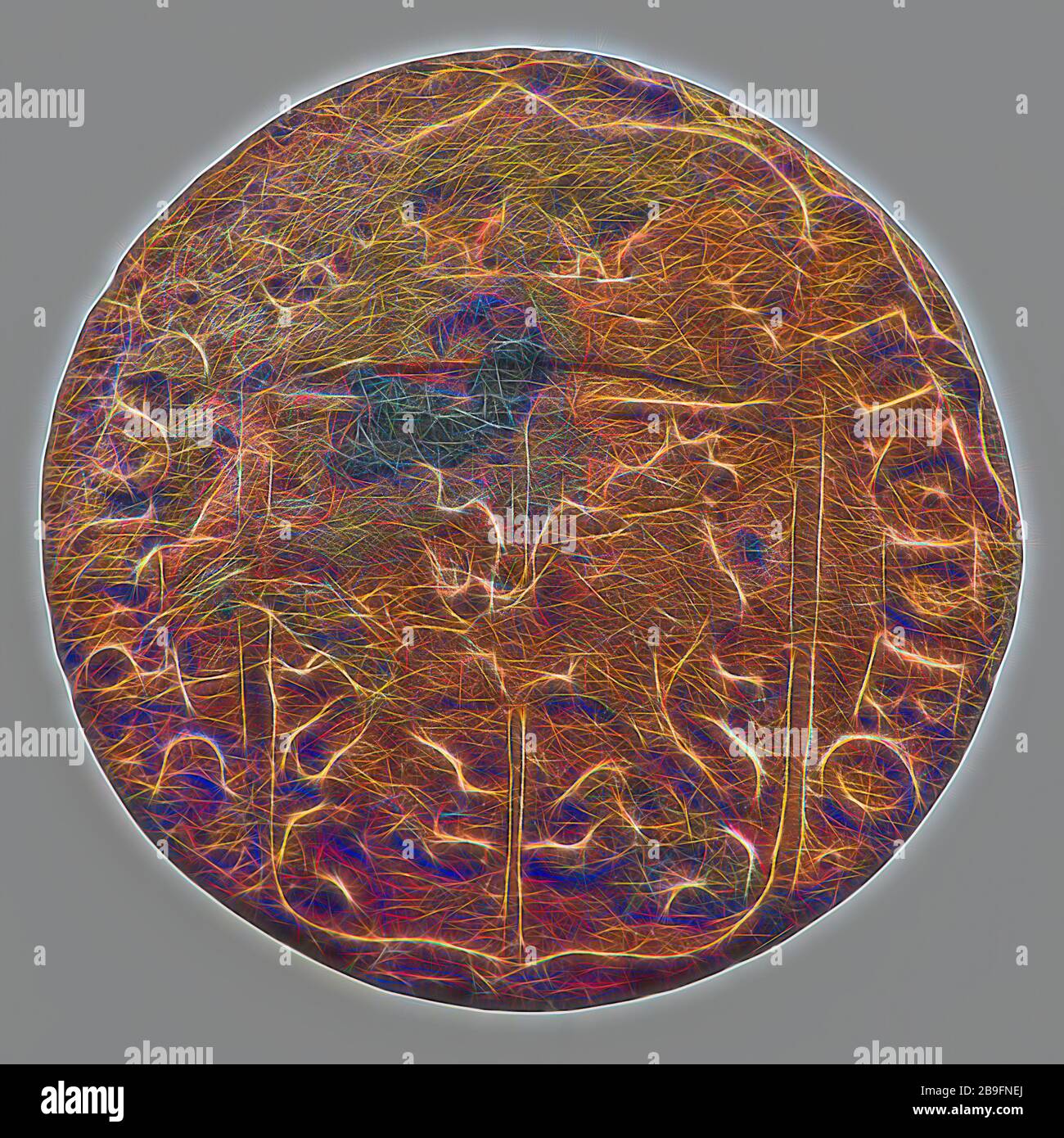 Duit, copper Dutch coin worth 2 penning, from Gelderland, coin currency ...