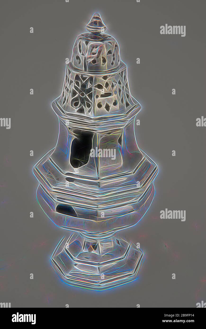 Silversmith: Lambert Fenema, Silver octagonal hopper, spreader vane ...