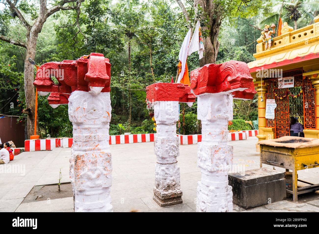 Pillers in front Japali Temple in Tirumala,Andhrapradesh,India Stock ...
