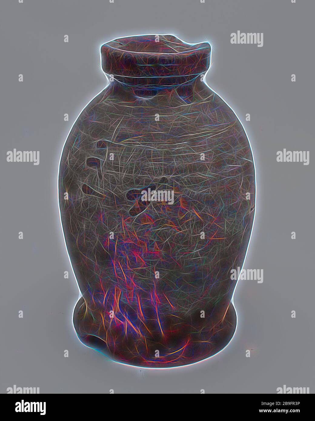 Pottery pot on stand, baluster shape, used in the sugar industry, sugar ...