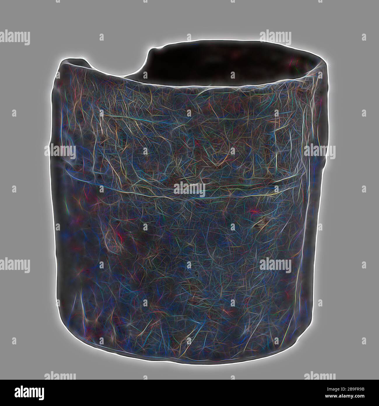 Small tin cup with ORVIETAN DE ROME, relic religious object holder ...