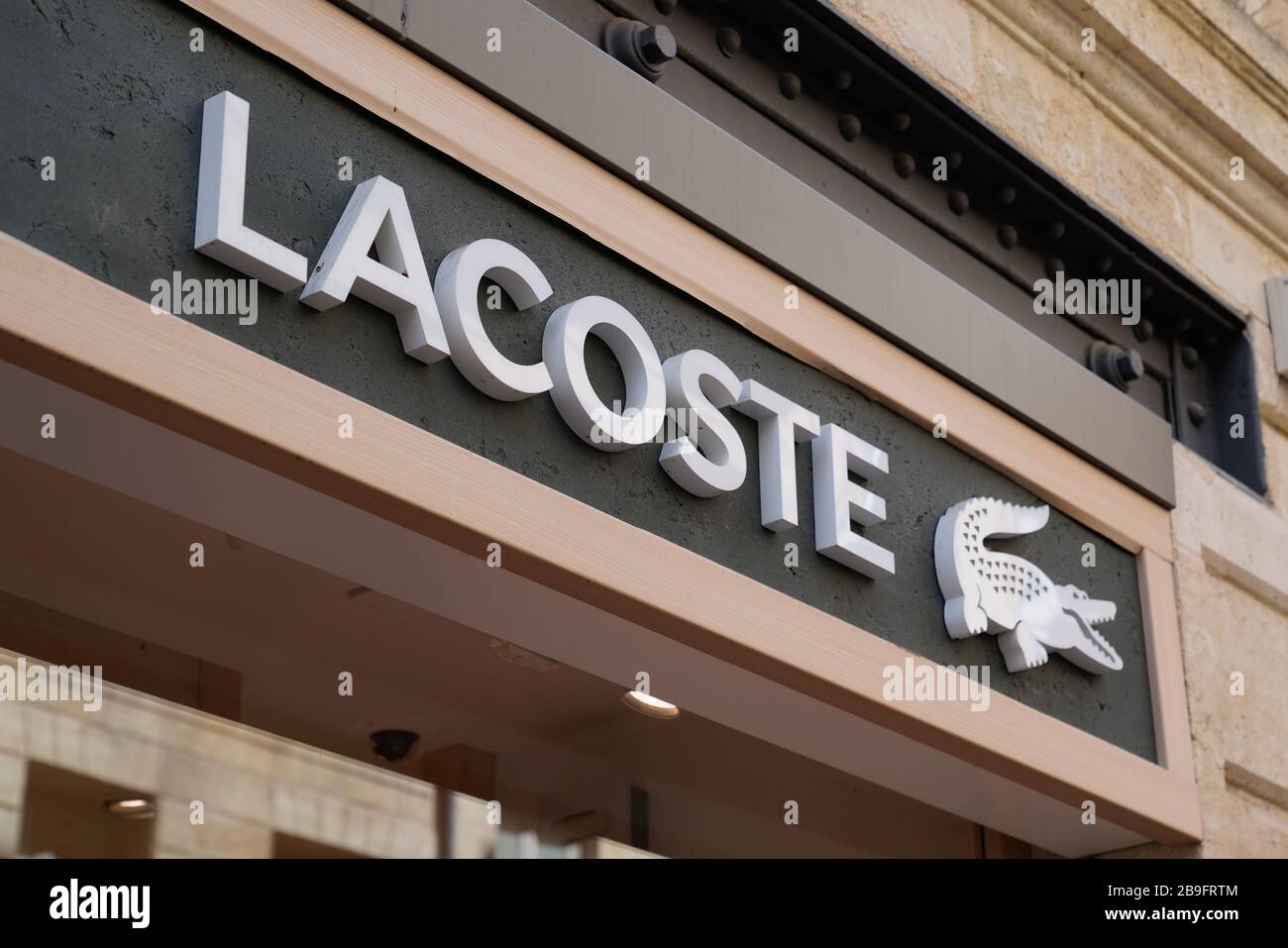 Lacoste logotype hi-res stock photography and images - Alamy