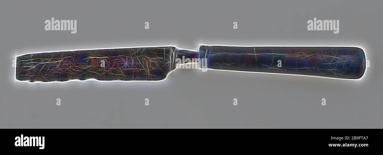 Blade with short blade and metal handle with round cross section, knife ...