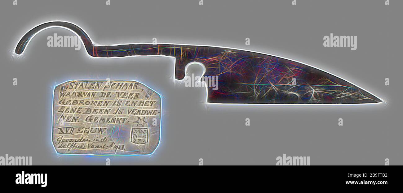 Half squeeze shear with broad, tapering leaf and oval eye, pinch cutter ...