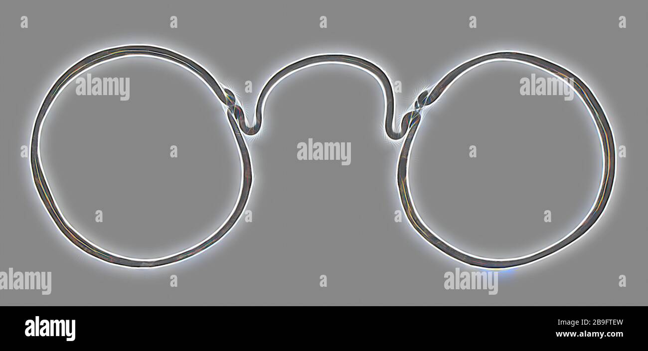Frame of round glasses, of curved copper wire, squeeze glasses eye lens ...