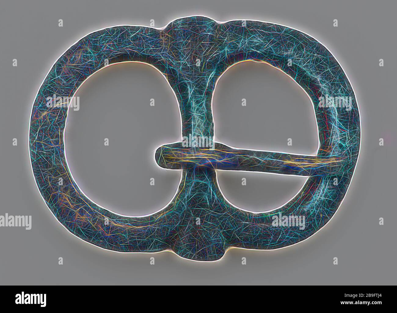 Double-oval buckle with middle post and sting, small size, buckle ...