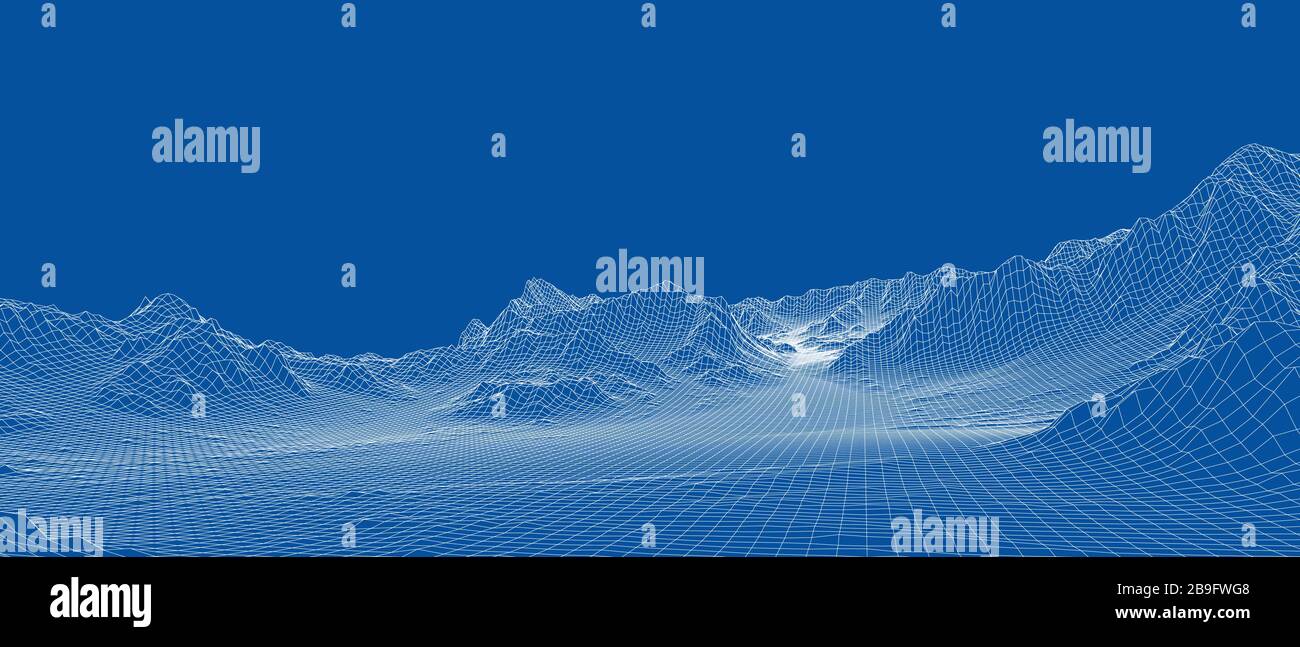 3d terrain model Stock Vector Images - Alamy