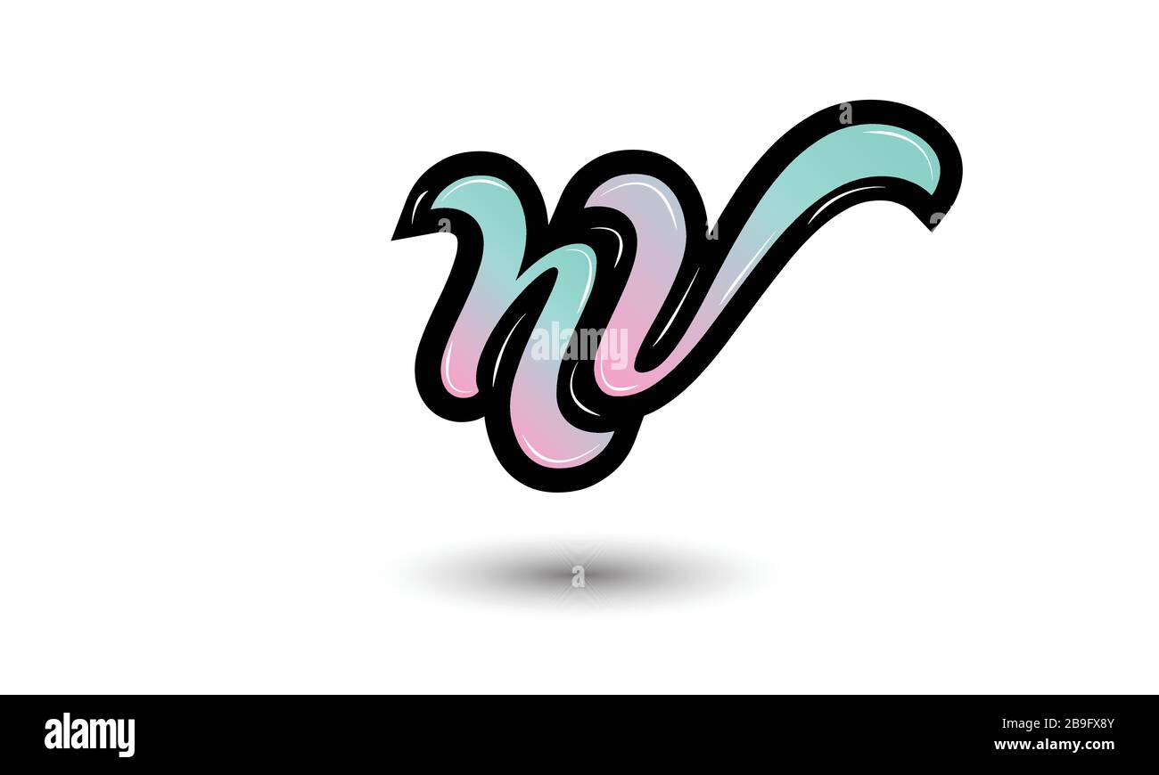 Initial Monogram Letter NV Logo Design Vector Template. NV Letter Logo ...