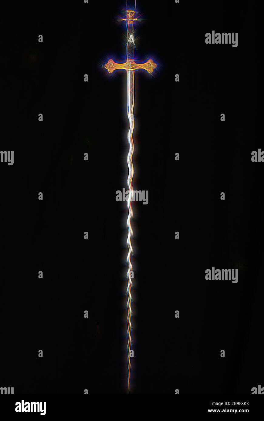 Masonic flaming sword, sword attribute mother of pearl brass steel gold ...