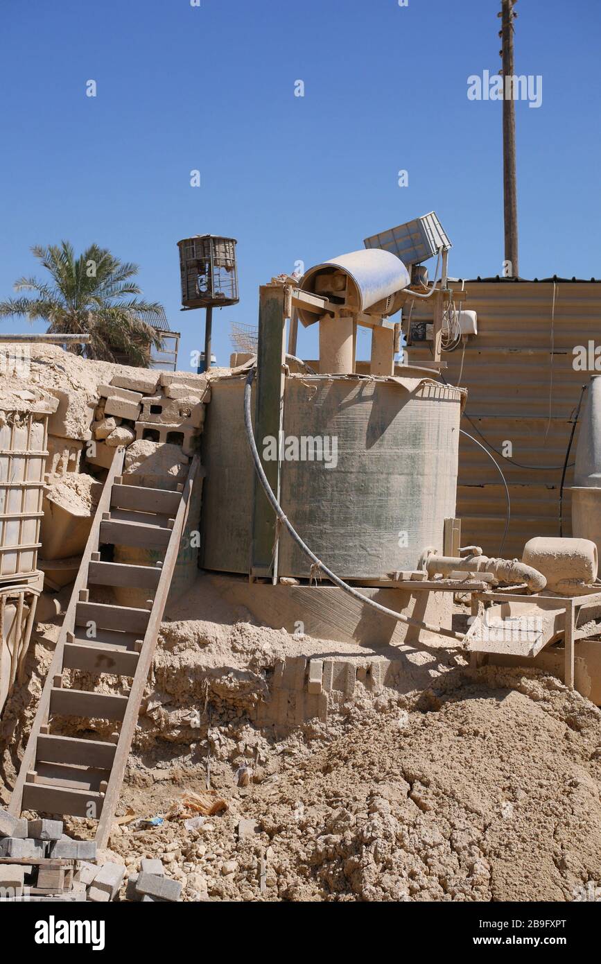 Water tank at a traditional pottery in Aali, Kingdom of Bahrain Stock ...
