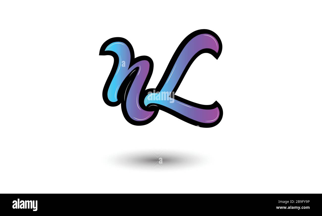 Initial Monogram Letter NL Logo Design Vector Template. NL Letter Logo ...