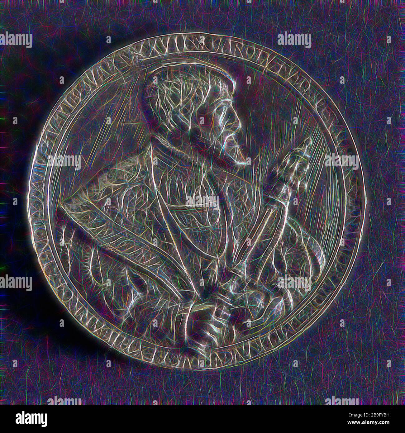 Medal on Charles V, penning footage silver, cast, right-wing bust of ...