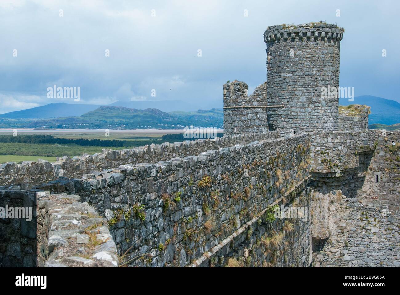Breathtaking views of Harlech Castle in North Wales Stock Photo - Alamy