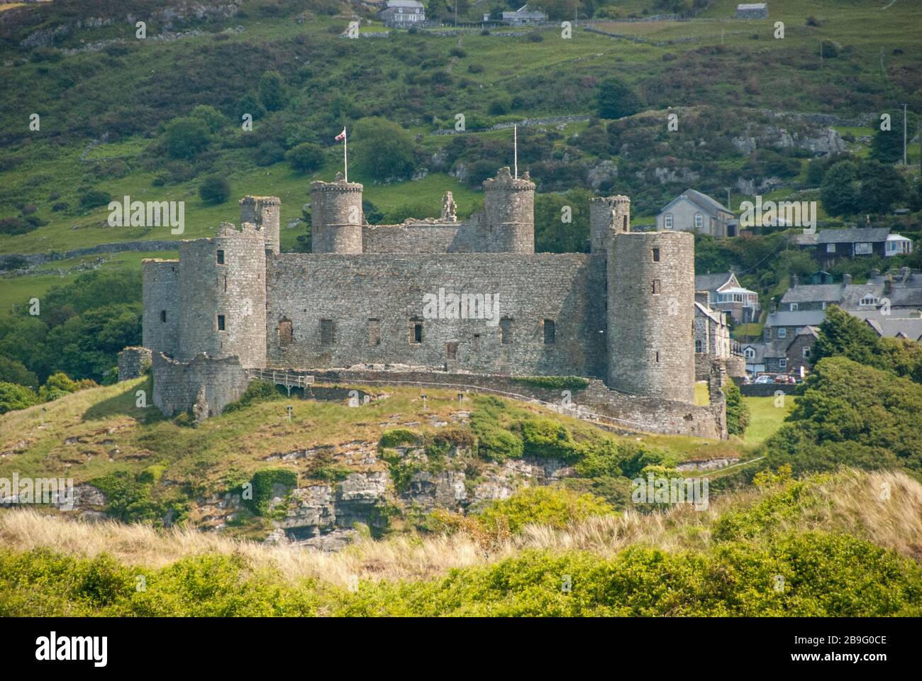 Breathtaking views of Harlech Castle in North Wales Stock Photo - Alamy