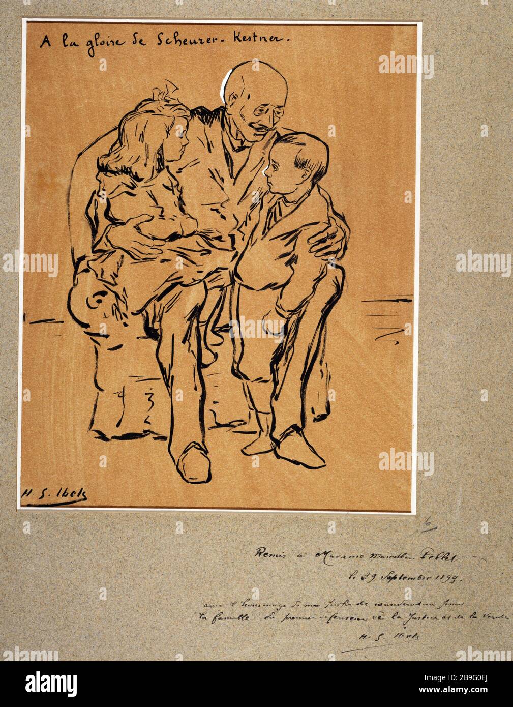 THE GLORY SCHEURER-KESTNER - DREYFUS AND CHILDREN "A la gloire de ...