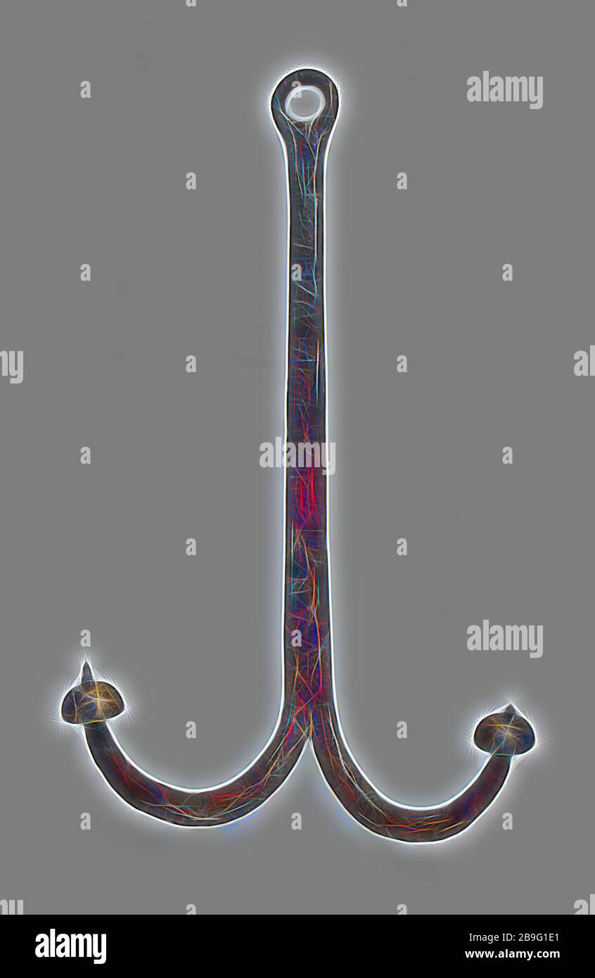 Four point treble with round brass buttons with sharp points, dreg ...