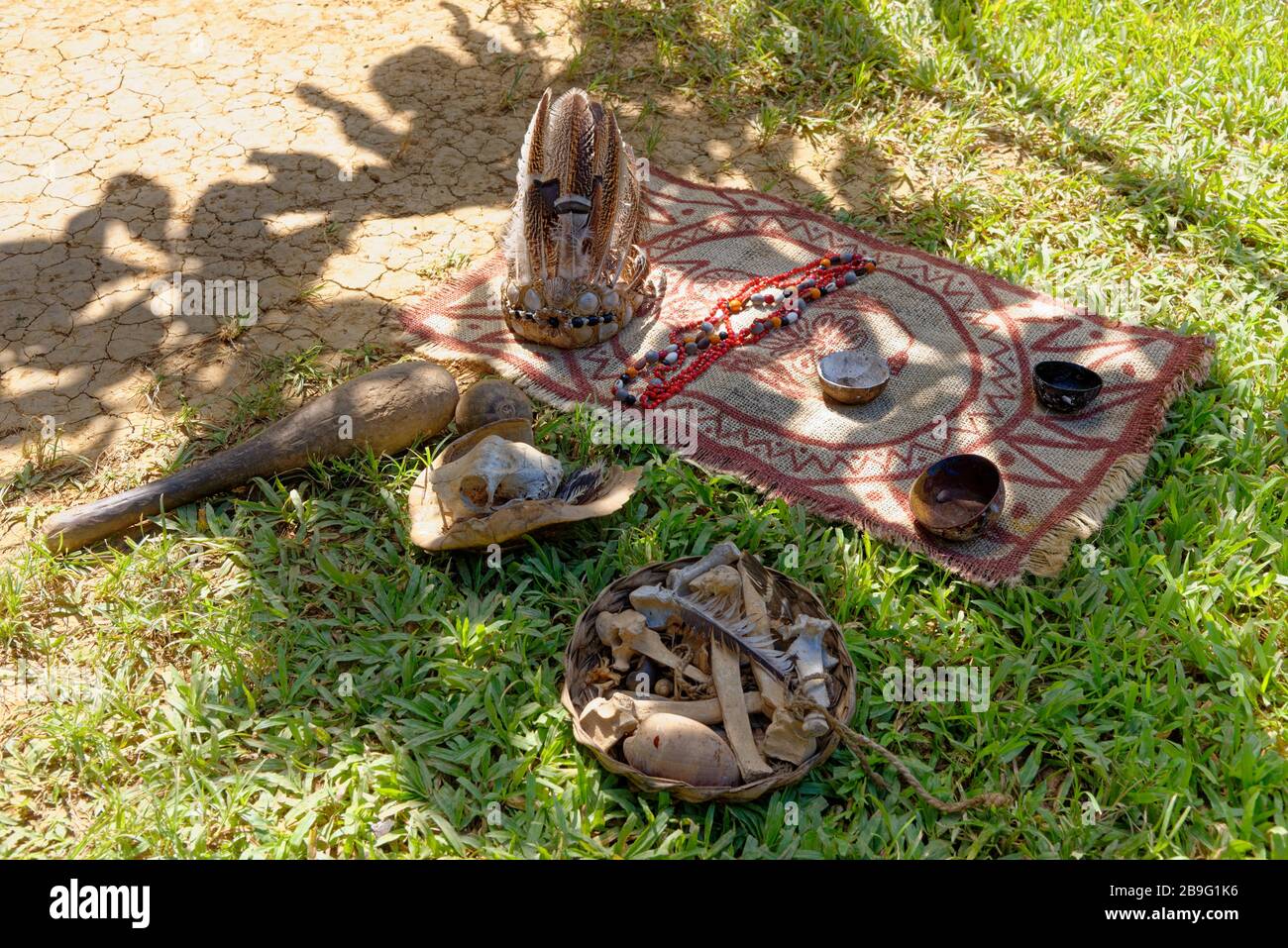 Old native cuban objects used in shamanic rituals - Vinales, Cuba Stock ...