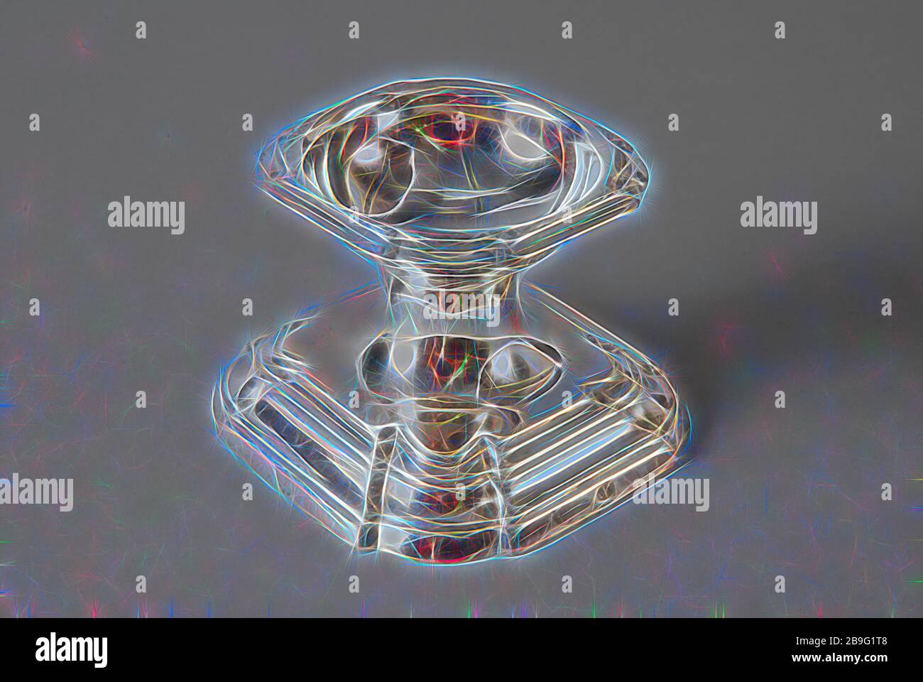 Silversmith: Rudolph Sondag, Silver salt vessel on foot, salt barrel ...