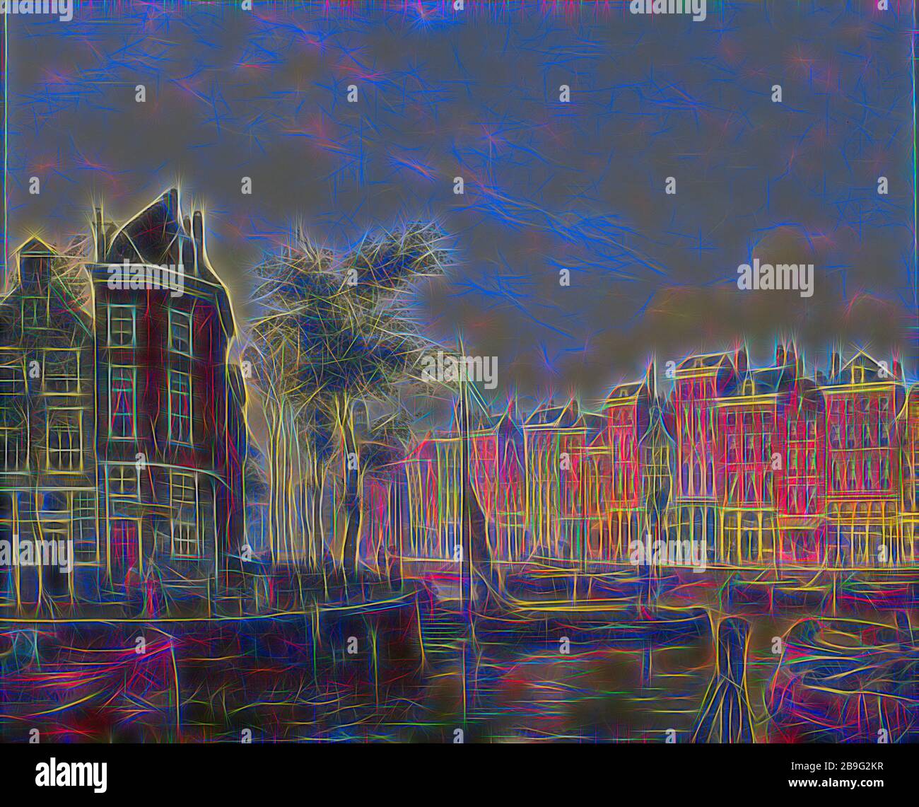 Marinus van Raden, Cityscape of Rotterdam: Westnieuwland and Steiger ...