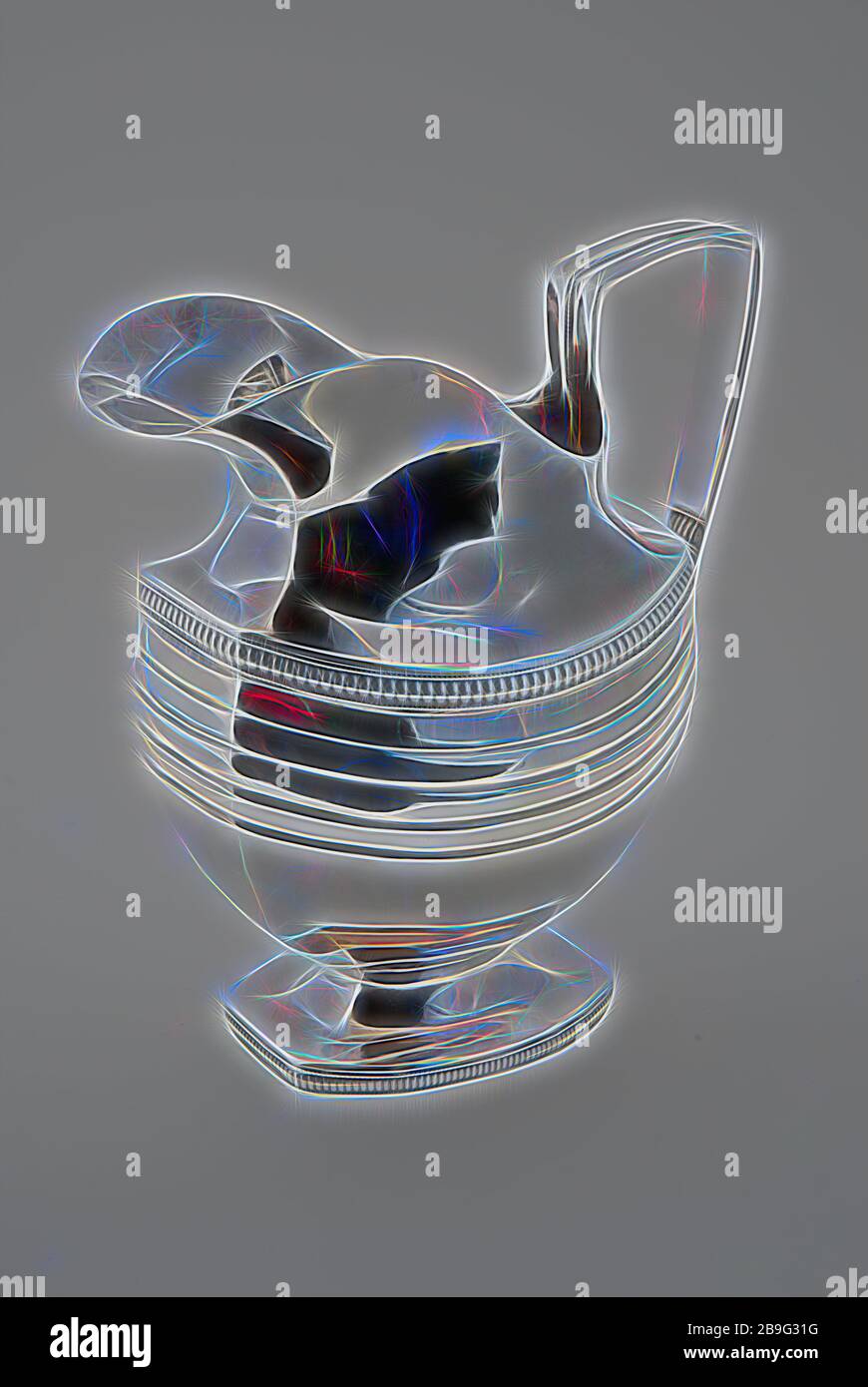 Gerardus Peeters, Four-piece tea service, silver milk jug, milk jug ...