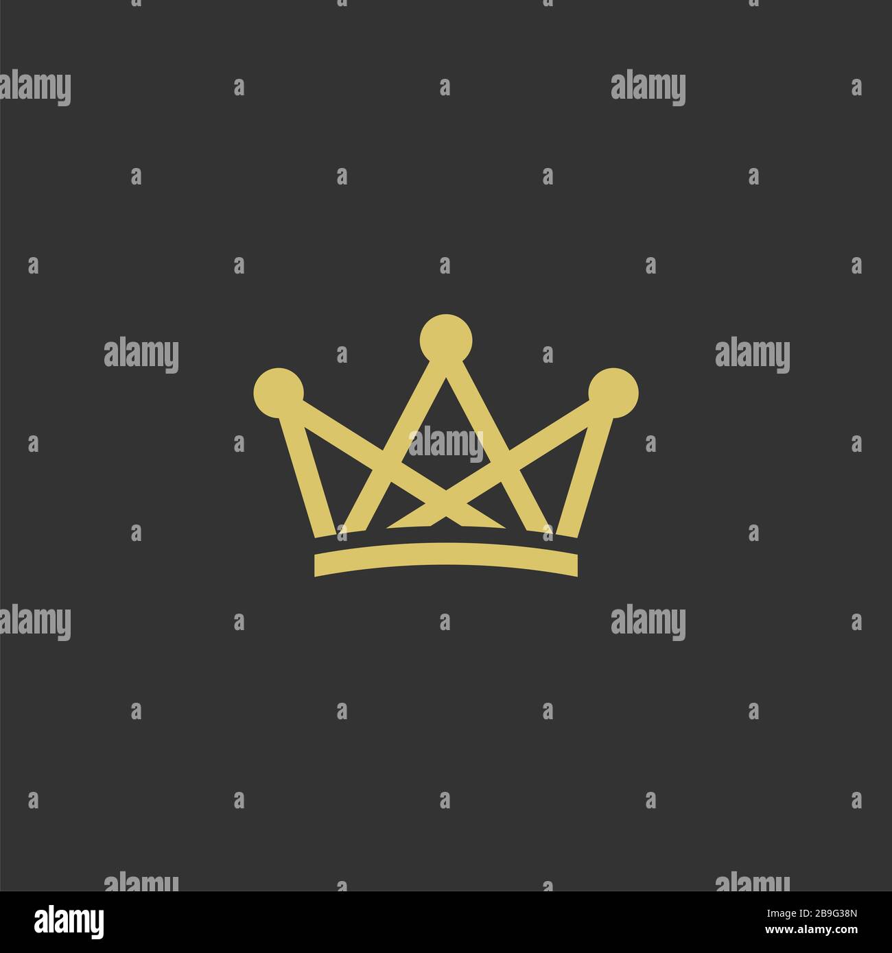 Simple Crown Logo Template Illustration Design. Vector EPS 10 Stock ...