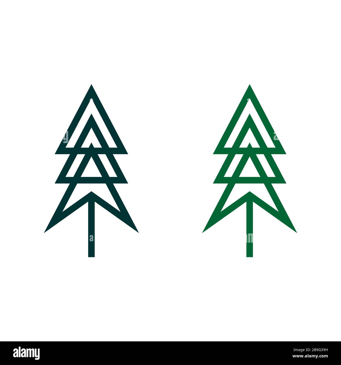 Green Arrow Pine Tree Logo Template Illustration Design. Vector EPS 10 ...