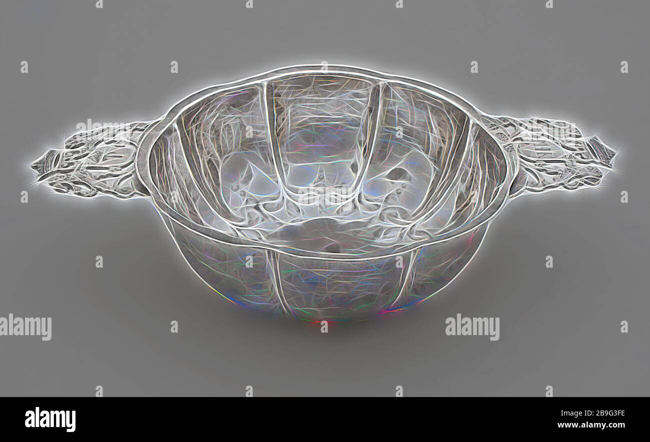 Lucas Stender, Brandy bowl with eight-lobed body, with two ears in the ...