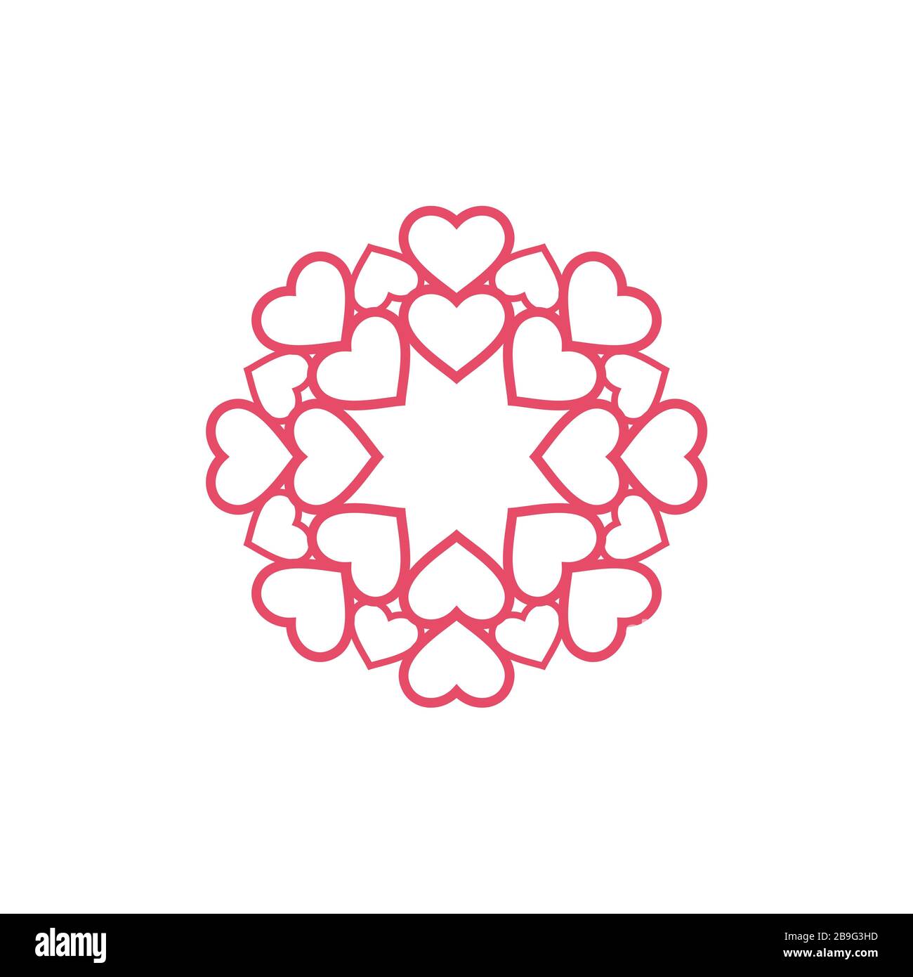 Love flower logo hi-res stock photography and images - Alamy