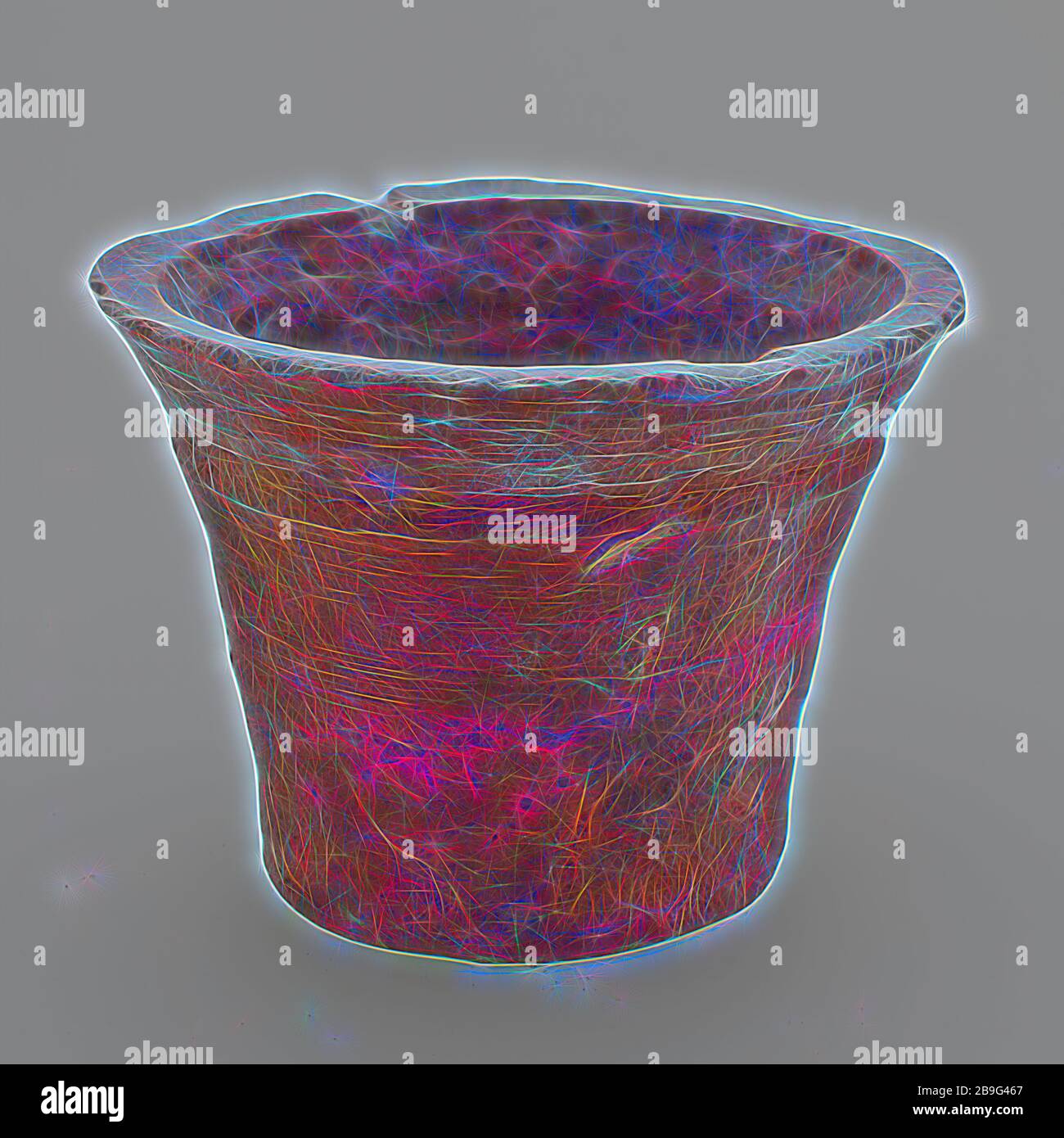 Pottery ointment jar, mortar model, red shard, internally glazed ...