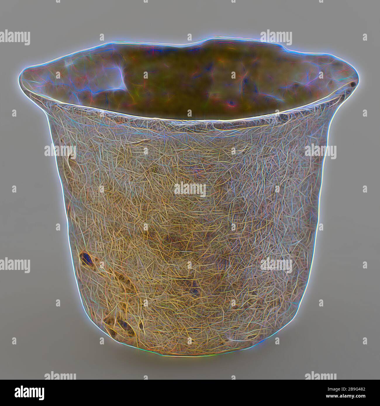 Pottery ointment jar, conical model, white shard, internally glazed ...