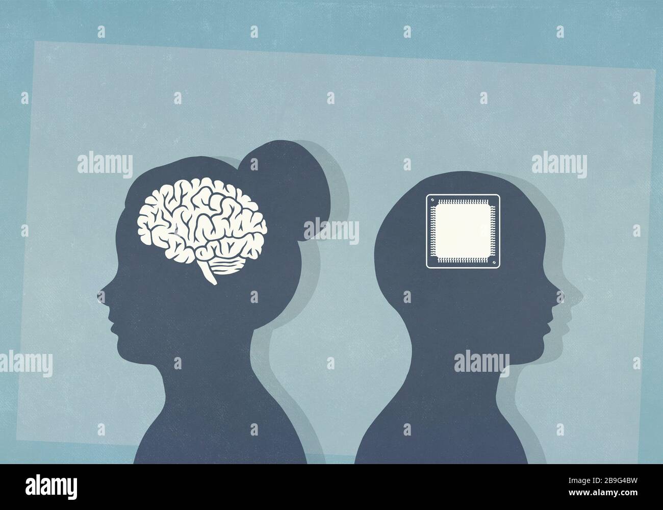 Human brain and circuit board hi-res stock photography and images - Alamy