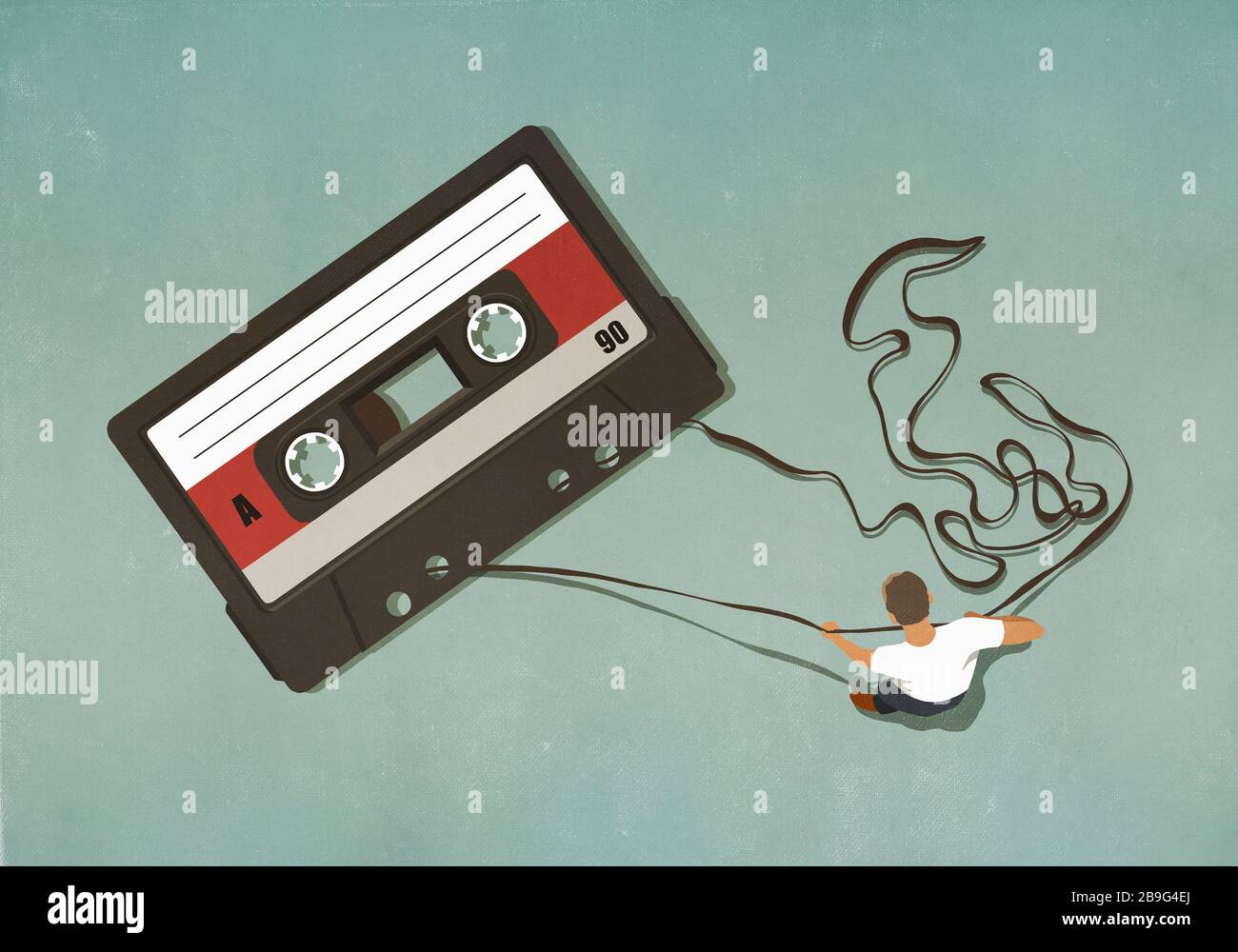 Man pulling tape from hi-res stock photography and images - Alamy
