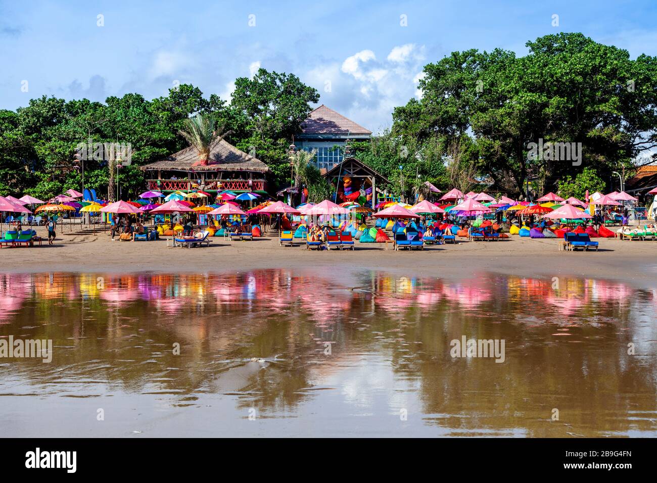Seminyak beach umbrellas hi-res stock photography and images - Alamy